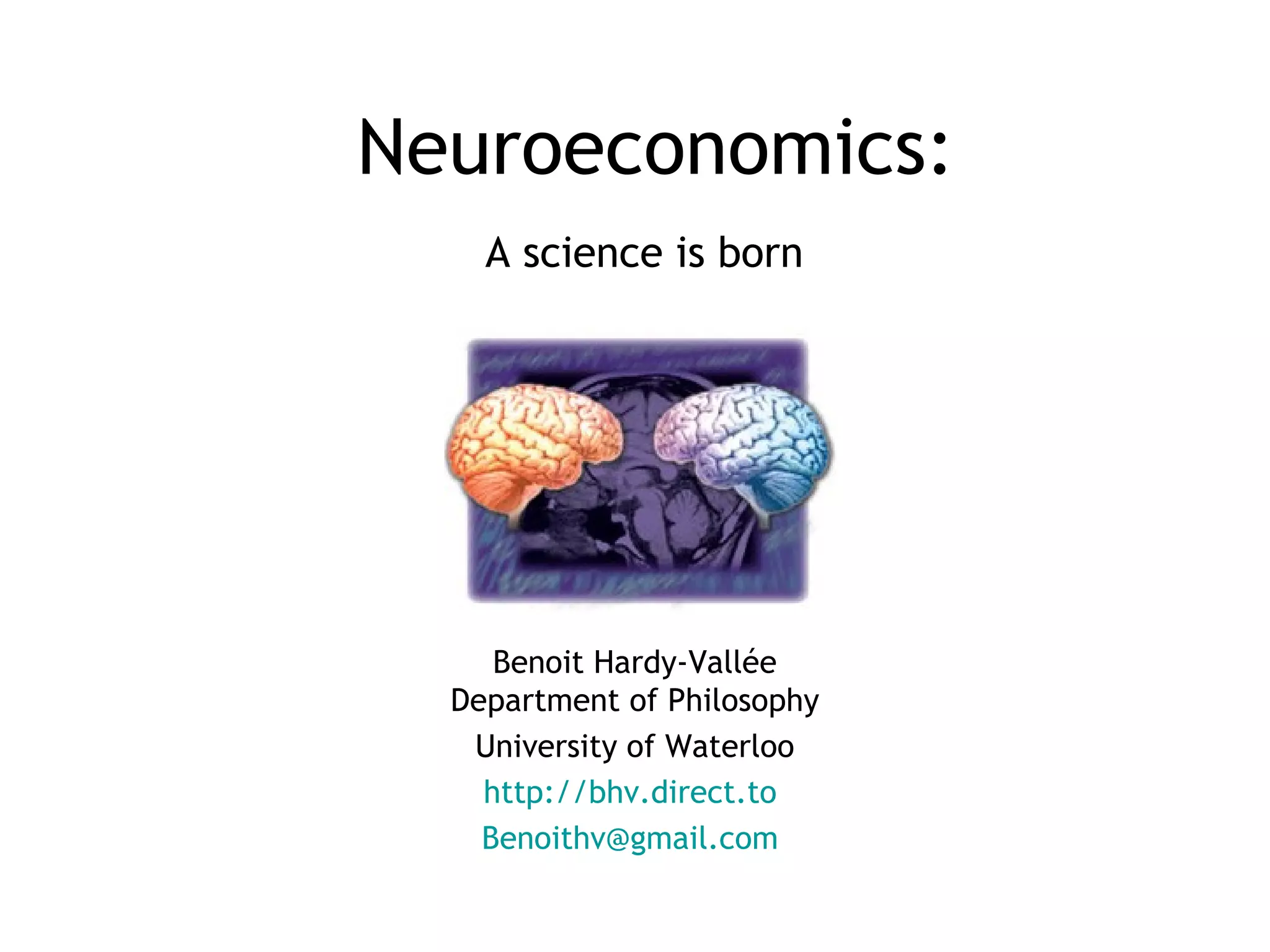 What is neuroeconomics | PPT