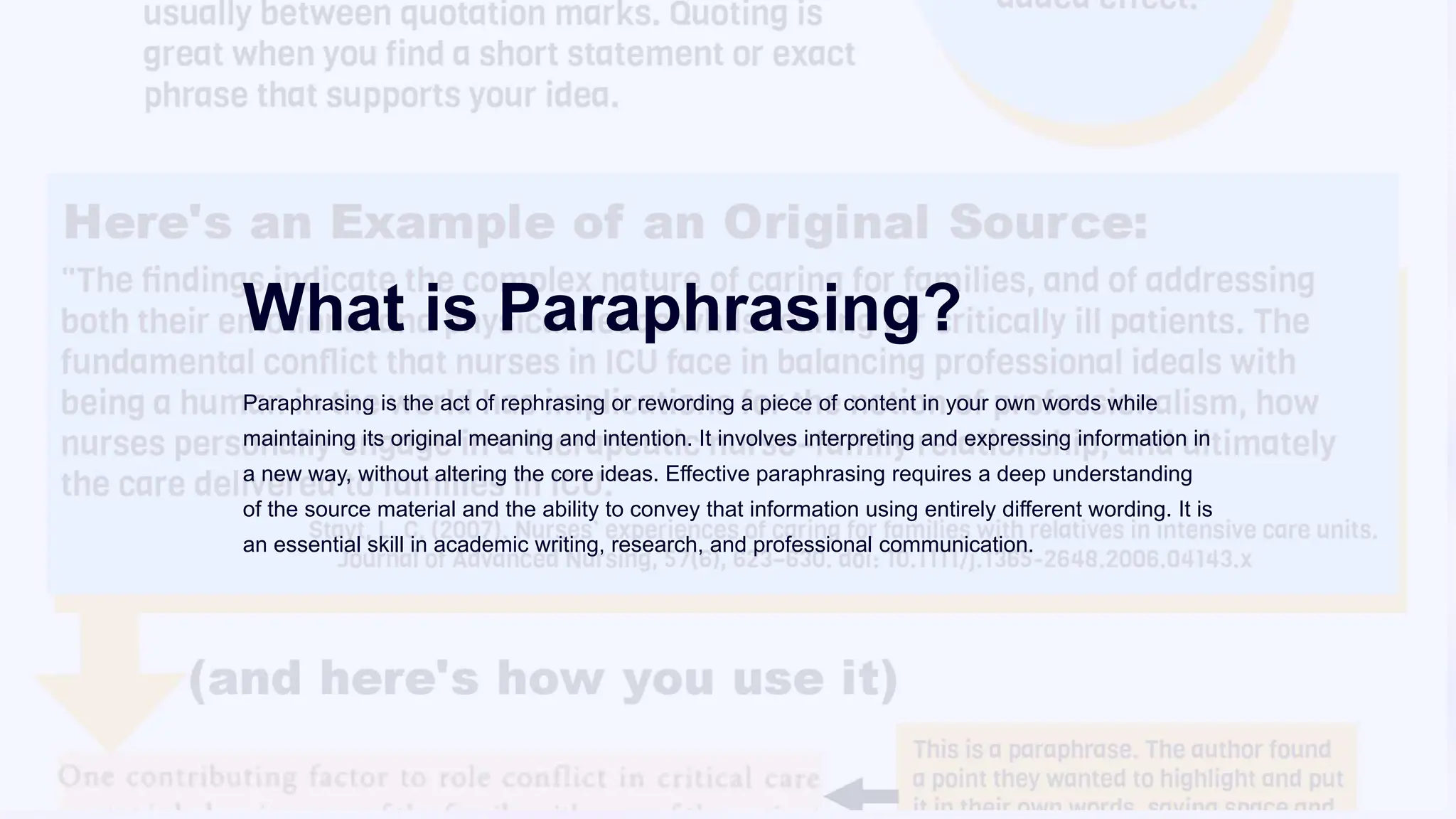 Importance of Paraphrasing in research.pptx