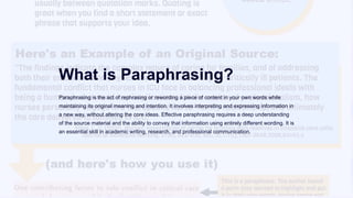 Importance of Paraphrasing in research.pptx