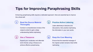 Importance of Paraphrasing in research.pptx