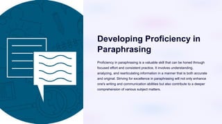 Importance of Paraphrasing in research.pptx