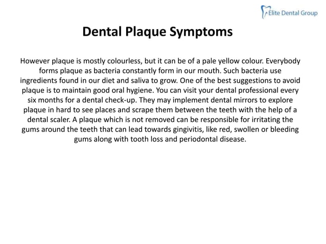 WHAT IS PLAQUE? SYMPTOMS, CAUSES, TREATMENT AND PREVENTION | PPTX