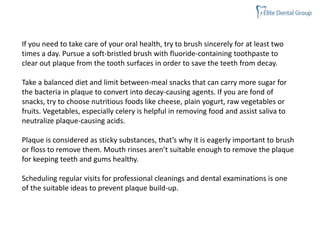 WHAT IS PLAQUE? SYMPTOMS, CAUSES, TREATMENT AND PREVENTION | PPTX