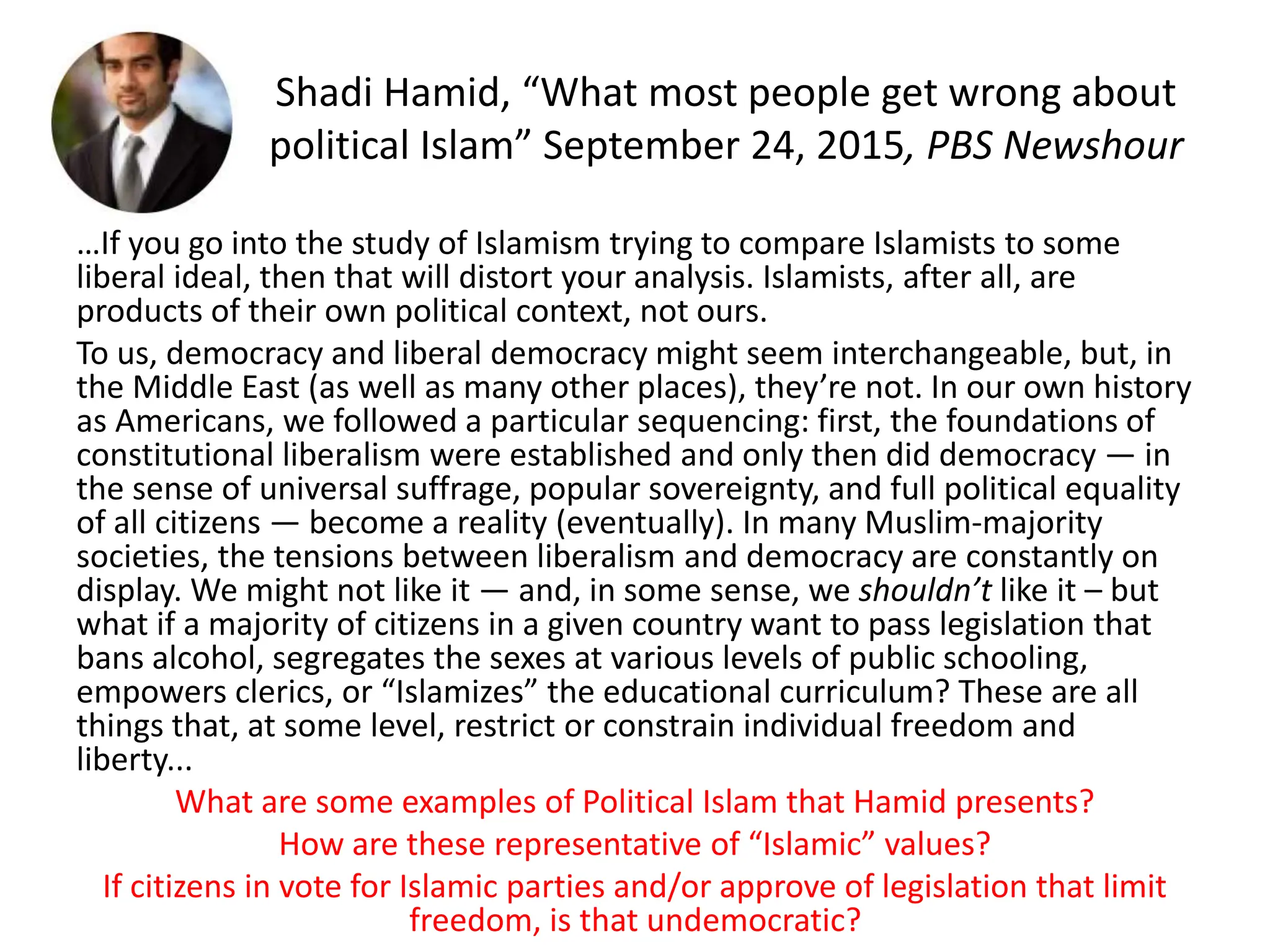 what-is-Political-Islam in contemporary middle east | PPT