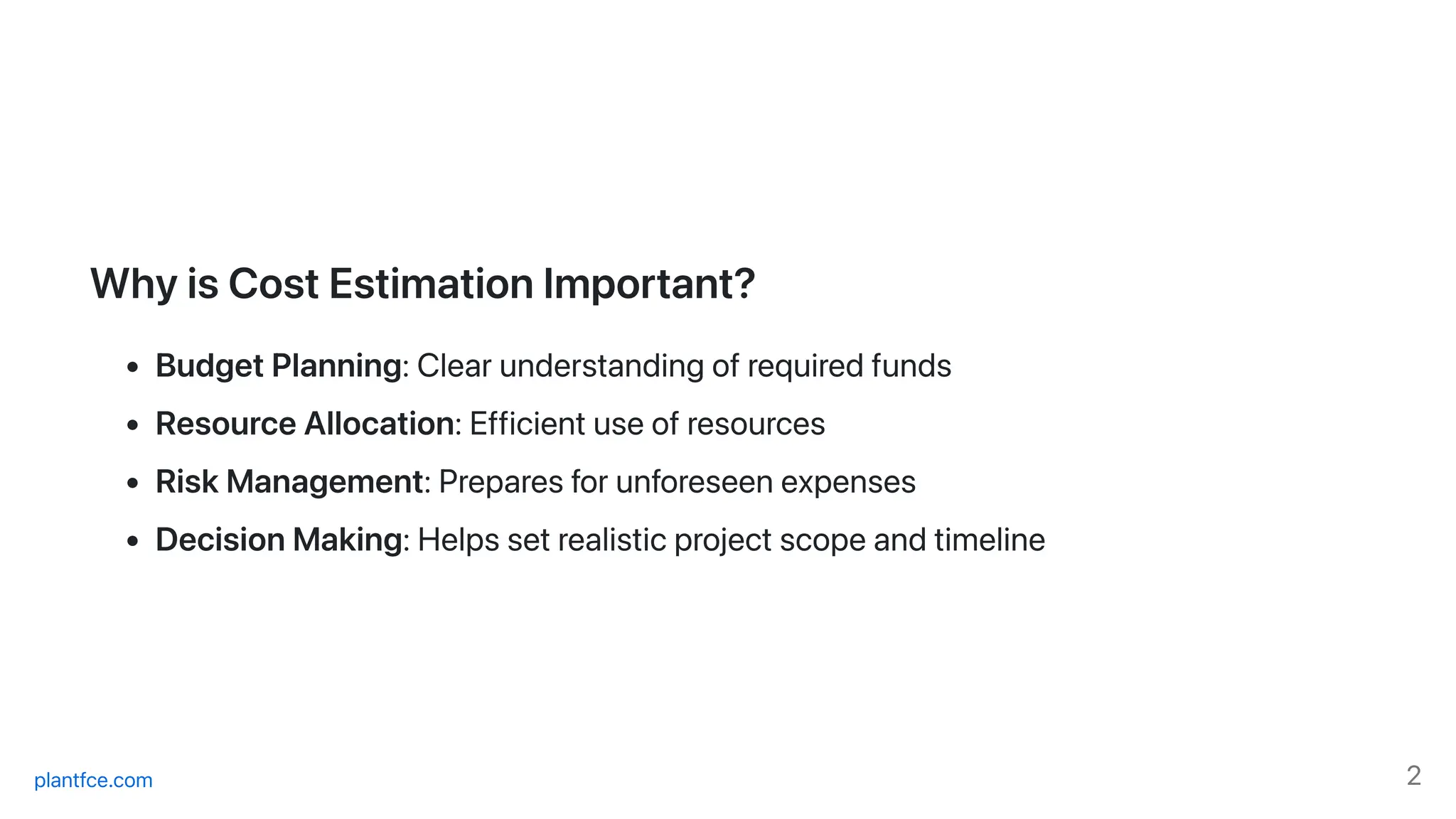 What is Project Cost Estimation | PlantFCE | PDF
