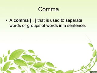 Punctuations | PPT