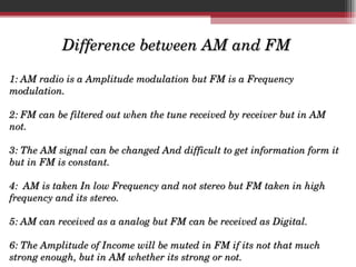 What Is Radio Fm And Am | PPT