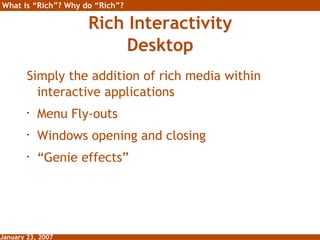 What is "rich"? Why do "rich"? (Web Application Summit) | PPT