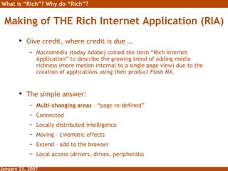 What is "rich"? Why do "rich"? (Web Application Summit) | PPT