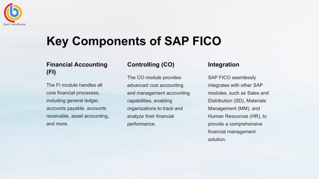 SAP-FICO Modules fundamental for company | PPT