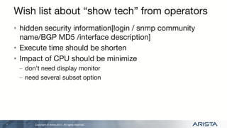 What is "Show Tech" - JANOG Case Study | PDF