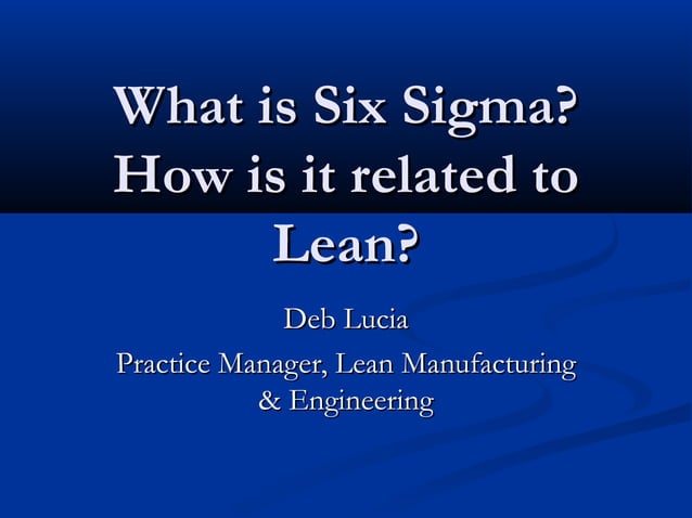 What is-six-sigma | PPT