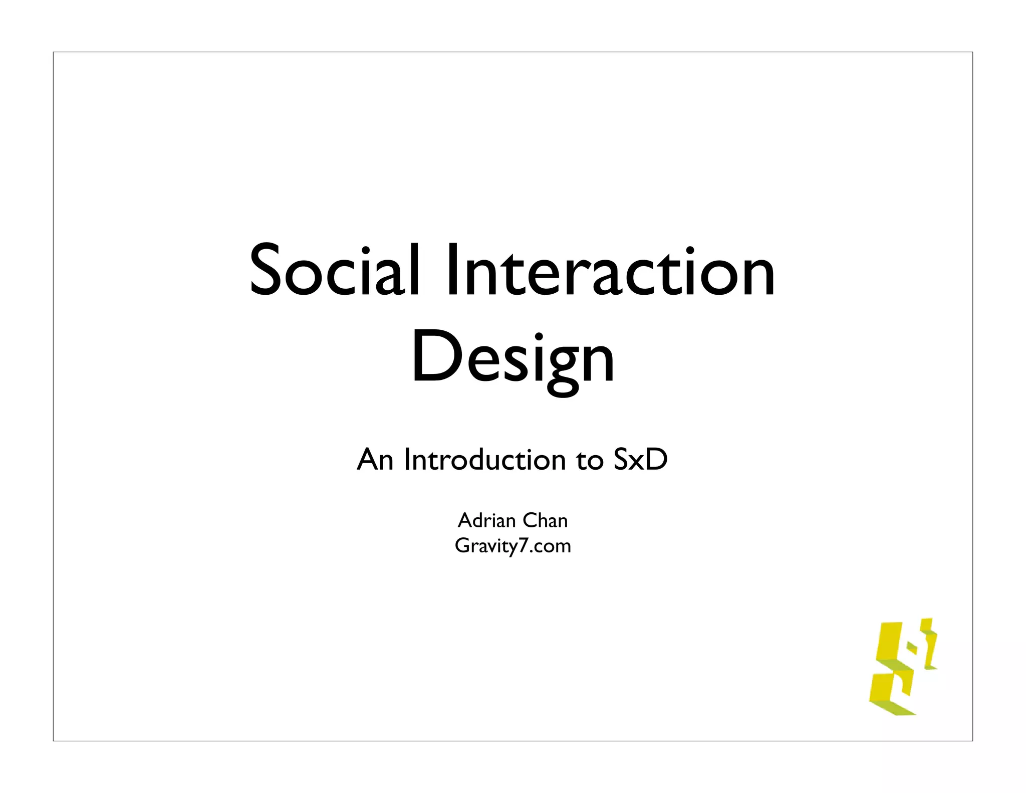 What Is Social Interaction Design? | PDF