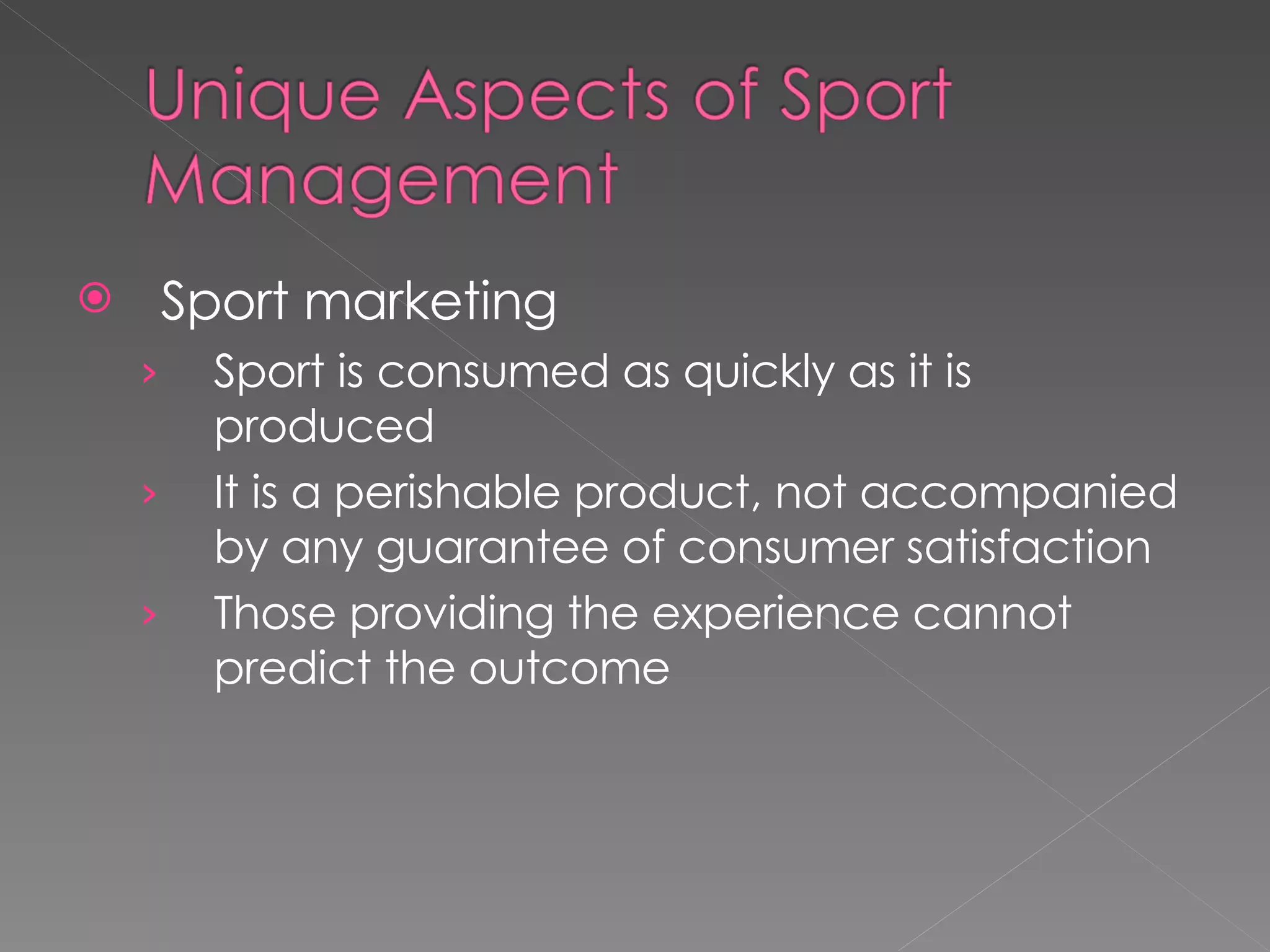 What Is Sport? Intro to Sport Management | PPT