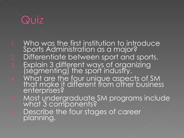 What Is Sport? Intro to Sport Management | PPT | Baseball | Sports