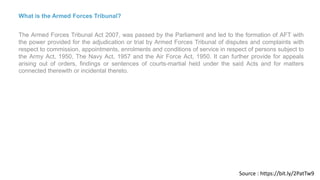 What is The Armed Forces Tribunal | PPTX