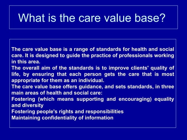 What Is The Care Value Base | PPT | Debated Sensitive Social Issues ...