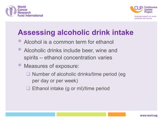 What is the current evidence between alcohol and cancer (STAP ...