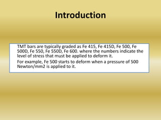 What is the Difference Between FE 500 & FE 500D TMT Bar? | PPTX
