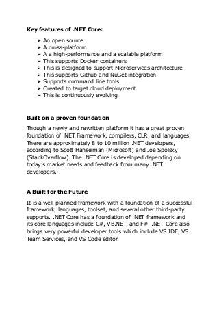 The Future Of Dot Net Core