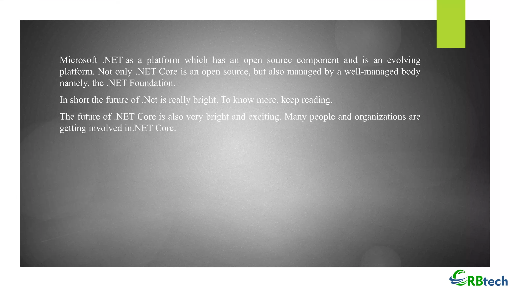 The Future Of Dot Net Core | PPT