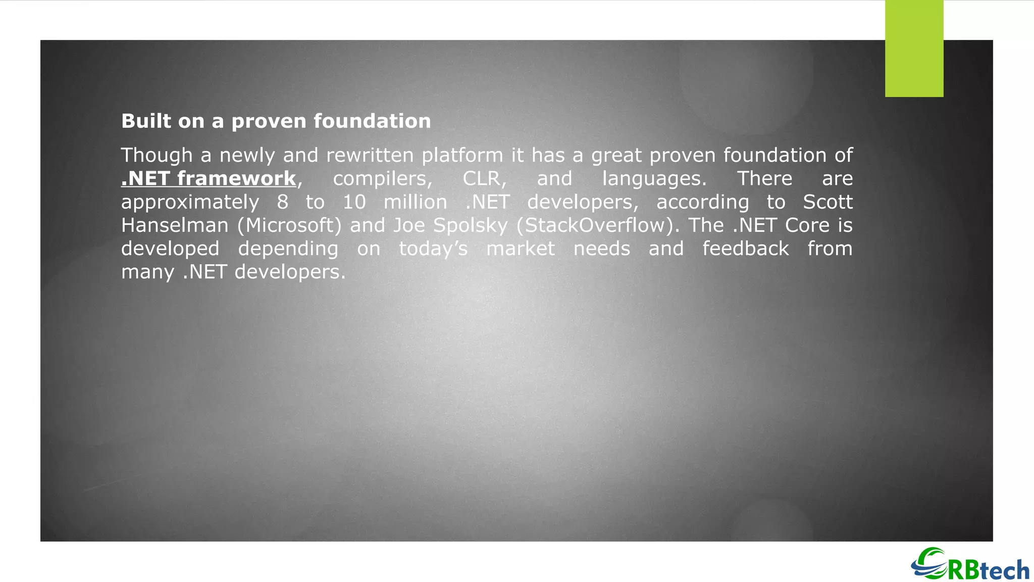 The Future Of Dot Net Core | PPT