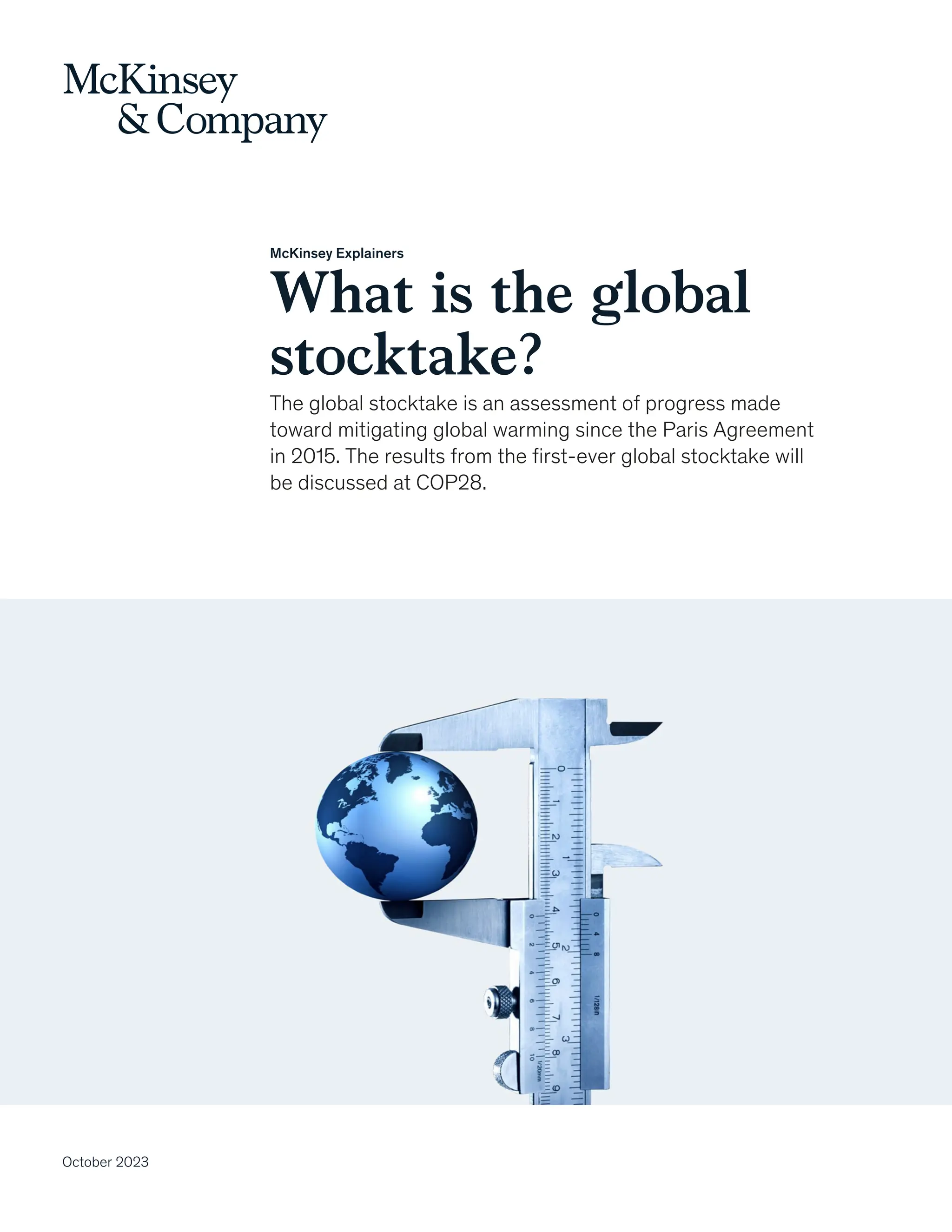 McK on COP28: What is the global stocktake? | PDF