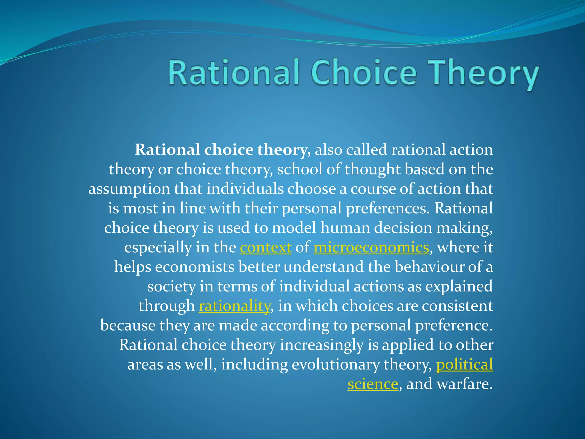 What is-the-rational-choice-theory | PPTX