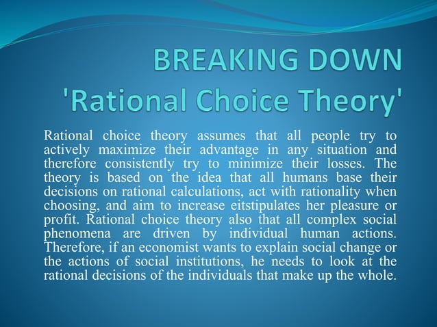 What is-the-rational-choice-theory | PPT