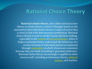 What is-the-rational-choice-theory | PPT