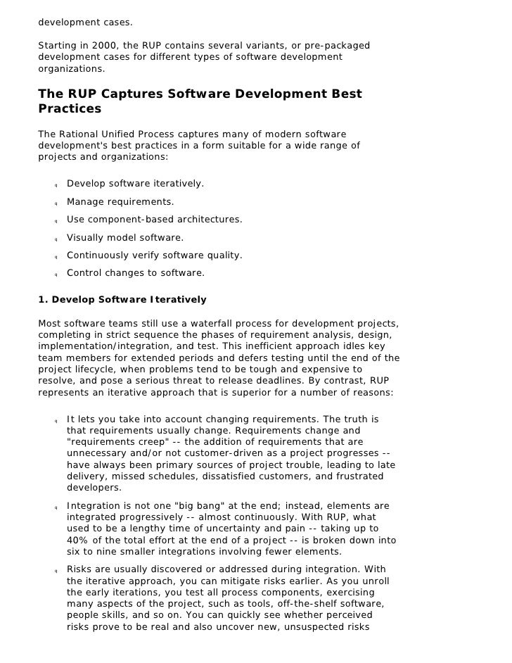 What Is the Rational Unified Process