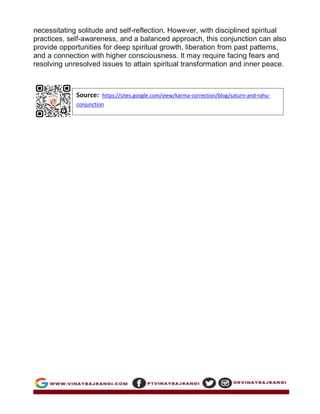 What is the Saturn and Rahu conjunction? | PDF