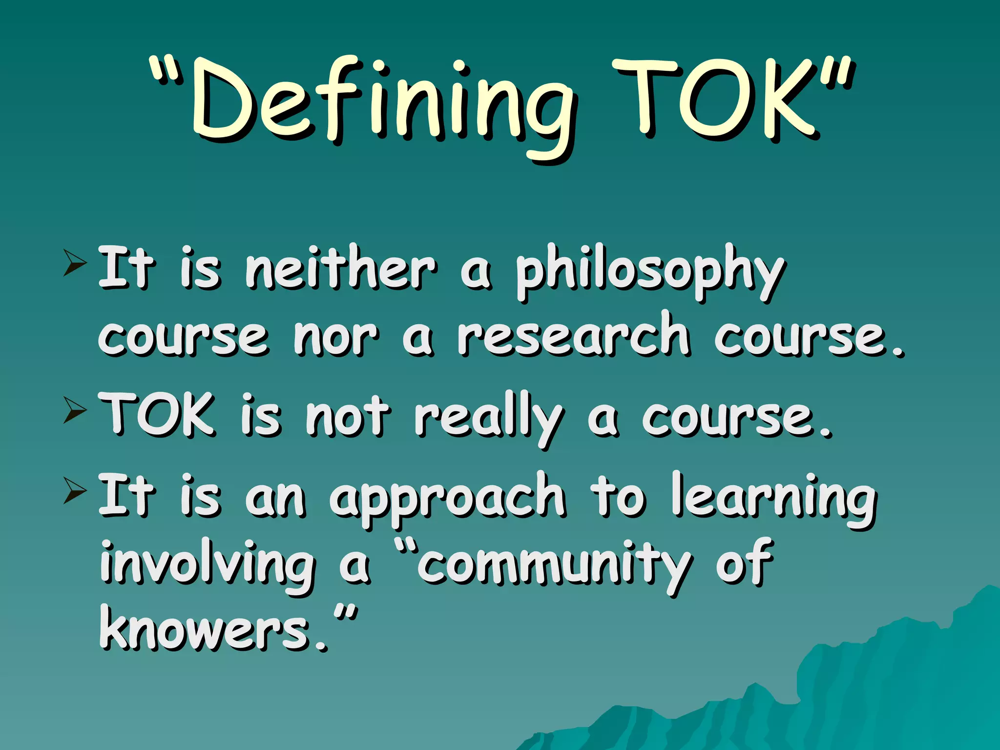 What is TOK? | PPT