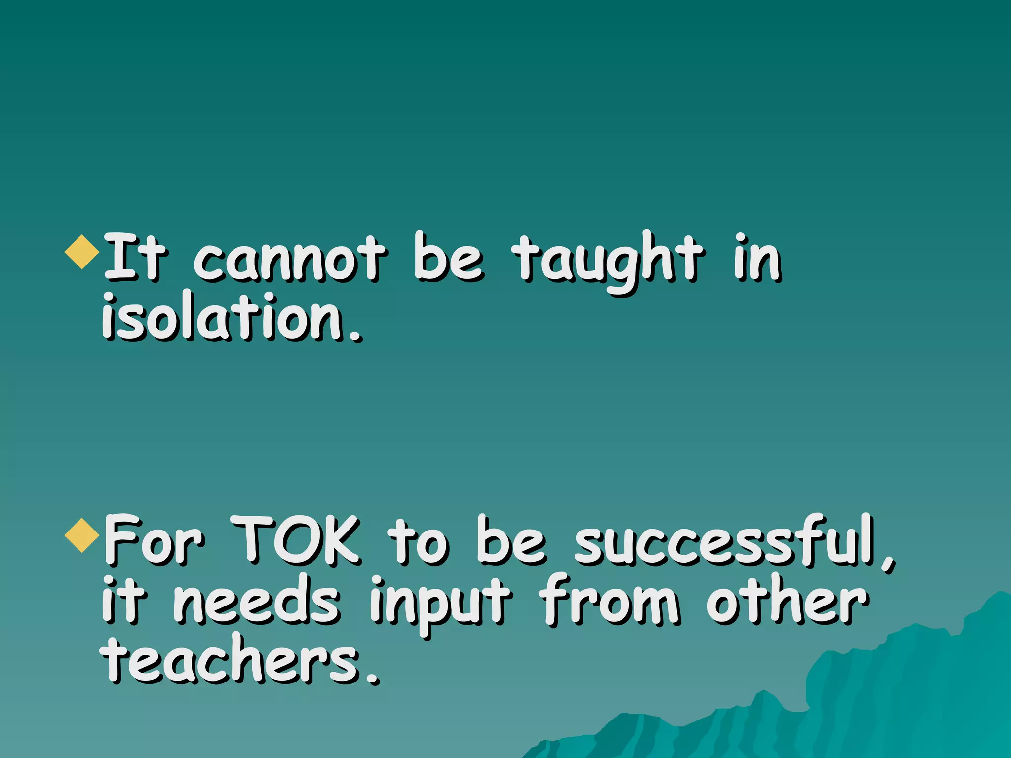 What is TOK? | PPT