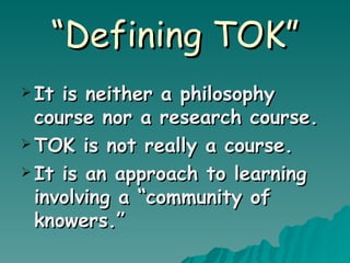 What is TOK? | PPT