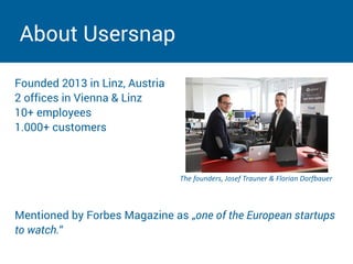 What is Usersnap? An Introduction to bug tracking. | PPT