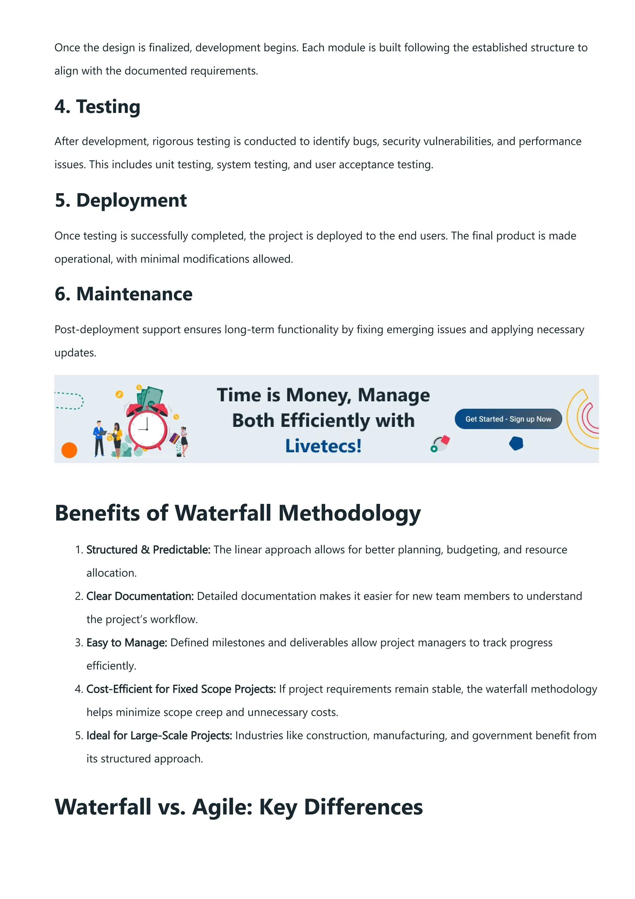 Waterfall Methodology: A Step-by-Step Project Approach | PDF