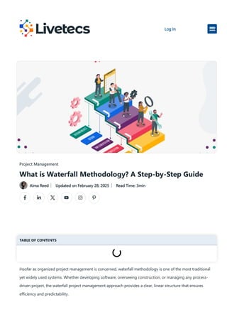 Waterfall Methodology: A Step-by-Step Project Approach | PDF