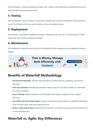Waterfall Methodology: A Step-by-Step Project Approach | PDF