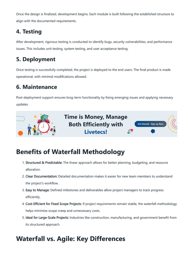 Waterfall Methodology: A Step-by-Step Project Approach | PDF