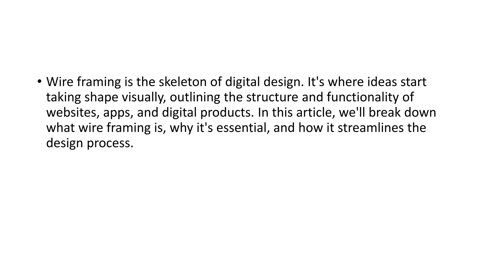 Wireframing is the skeleton of digital design. It's where ideas start taking shape visually ...
