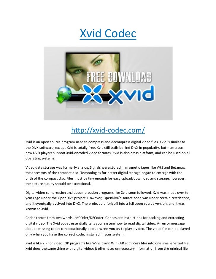 Dvd codec decoder - vseraburger