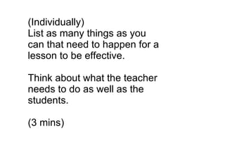 What Makes A Good Lesson (Ps) | PPT