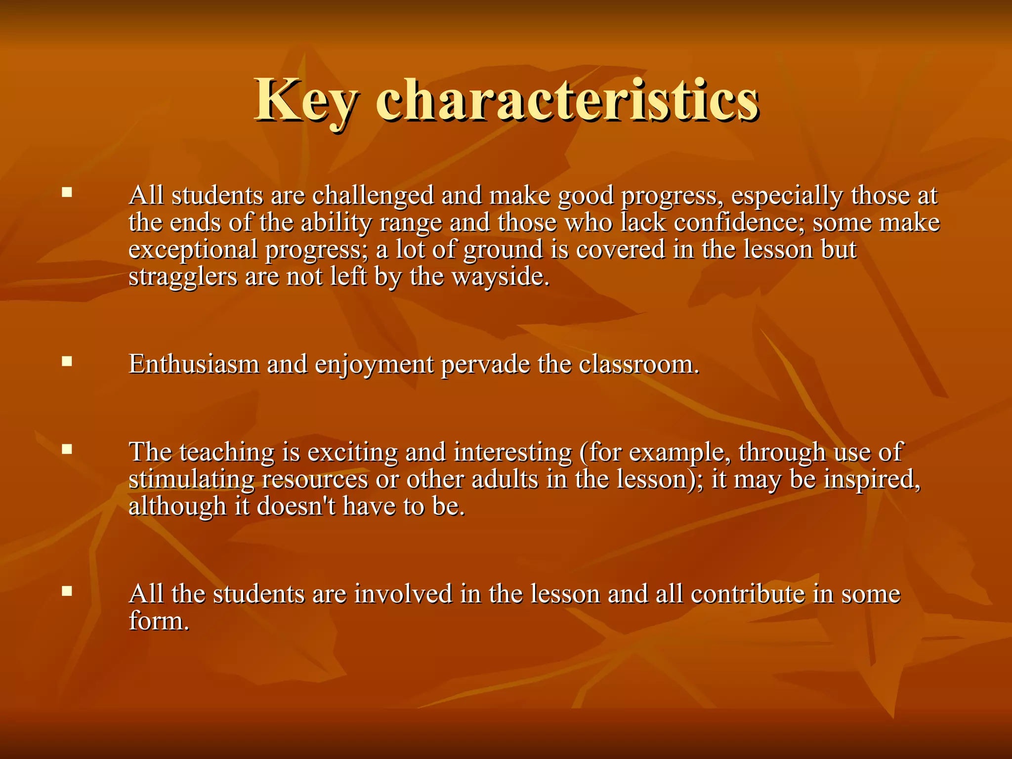 What Makes An Outstanding Lesson | PPT