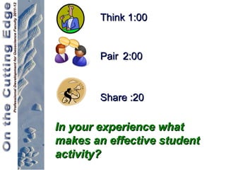 What makes a good classroom activity and student experience? | PPT
