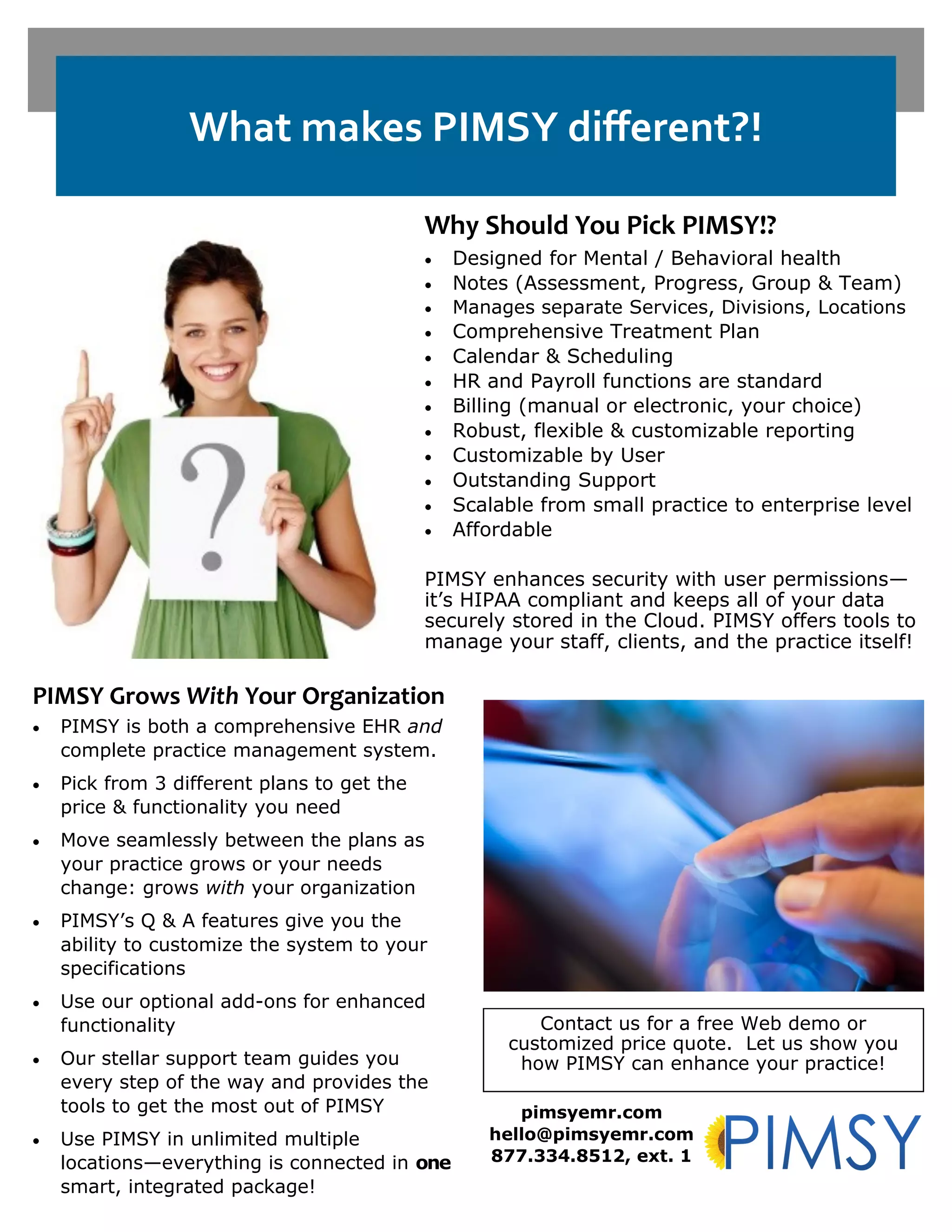 What makes PIMSY different? | PDF