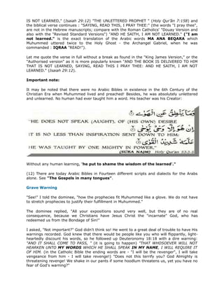 What the Bible says about Muhammad? | PDF