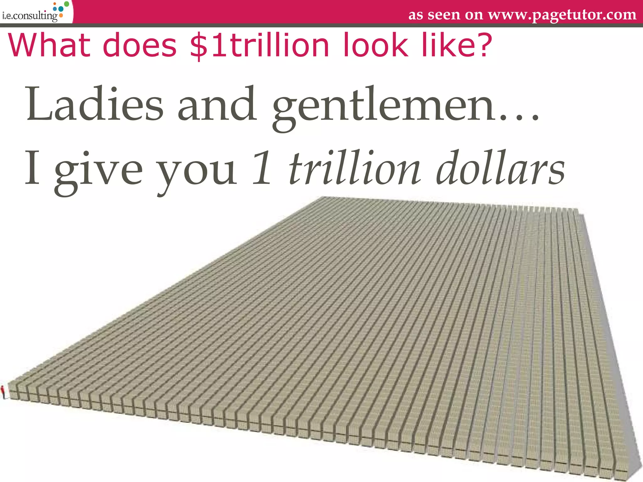 What $1trillion looks like | PPT