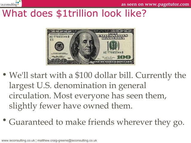 What $1trillion looks like | PPT