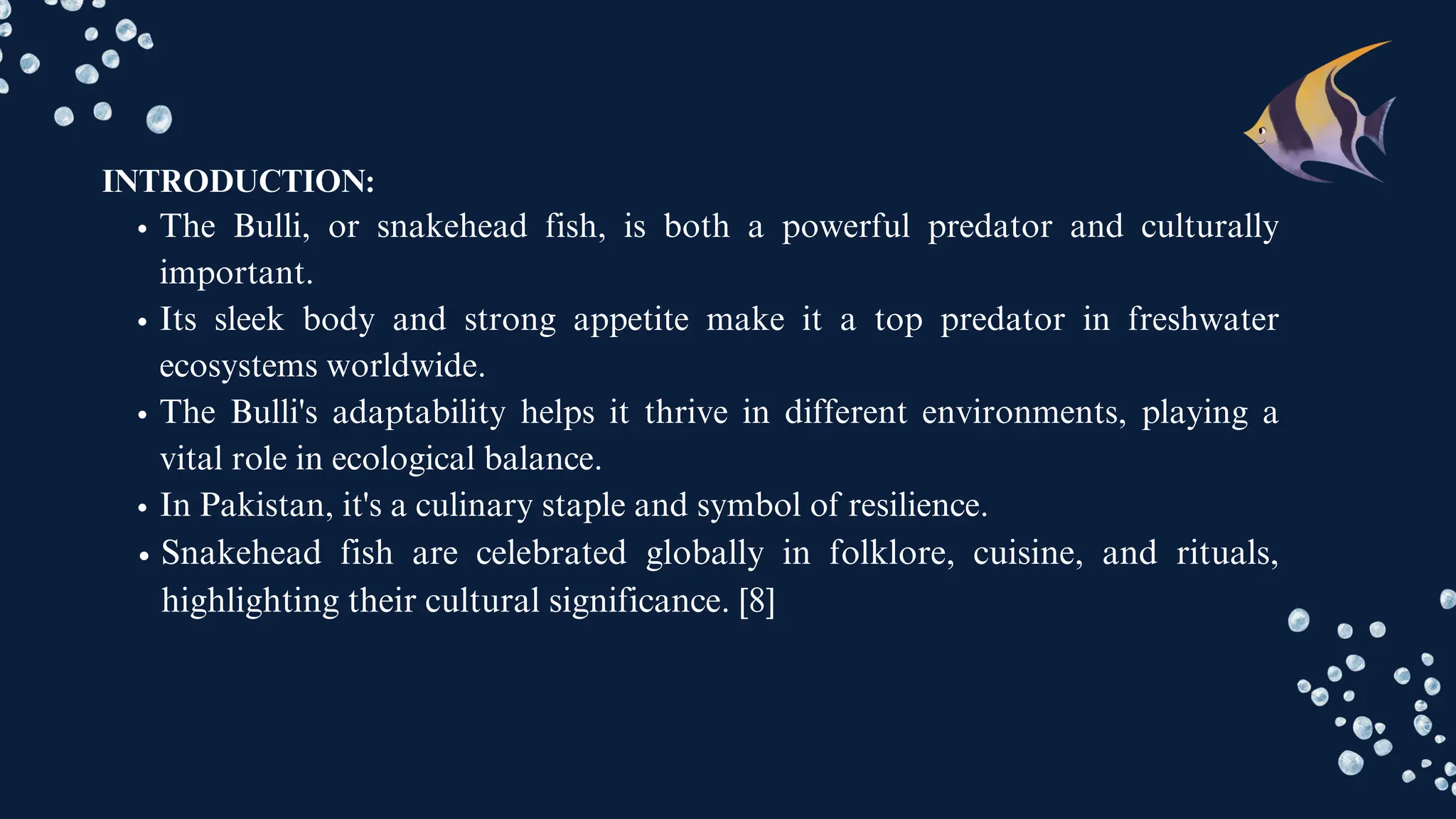 Snakehead Fish: Introduction, Morphology & it's Characteristics. | PPT